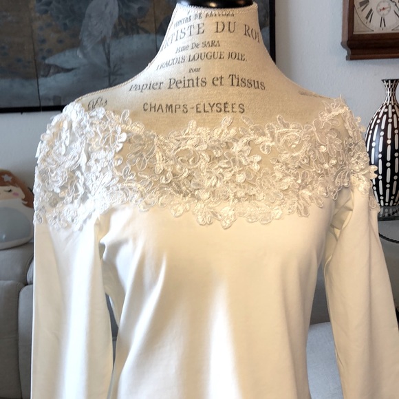 Boston Proper | Tops | Boston Proper Top Lace L | Poshmark